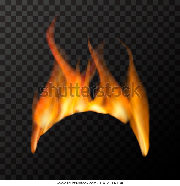 Bright Fire Flame Arc Shape On Stock Vector (Royalty Free) 1362114734