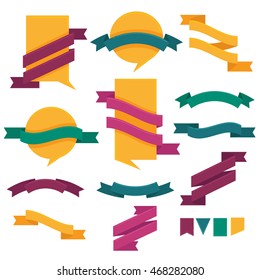Bright Colored Ribbons Stock Vector (Royalty Free) 1369341797 ...