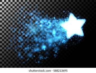 Bright Flying Star Background Vector Illustration Stock Vector (Royalty ...