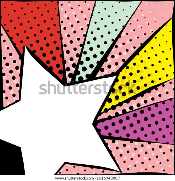 Bright Frame Star Pop Art Style Stock Vector (Royalty Free) 1616943889 ...