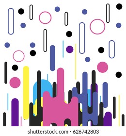 Bright Geometric Shapes Abstract Vector Background Stock Vector ...