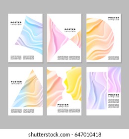 Bright Gradient Cloth Texture Poster Templates Stock Vector (Royalty ...