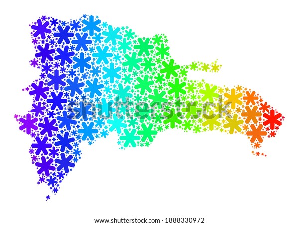 Bright Gradient Collage Dominican Republic Map Stock Vector (Royalty ...