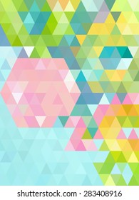 Bright Green Abstract Triangles Background Stock Vector (Royalty Free ...