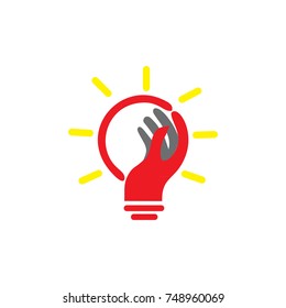 Fist Hand Power Logo Fist Bulb Stock Vector (Royalty Free) 1751585072