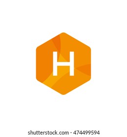 Bright Hexagon Letter H Vector Stock Vector (Royalty Free) 474499594 ...