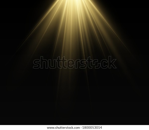 Bright Light Shining On Transparent Background Stock Vector (Royalty ...