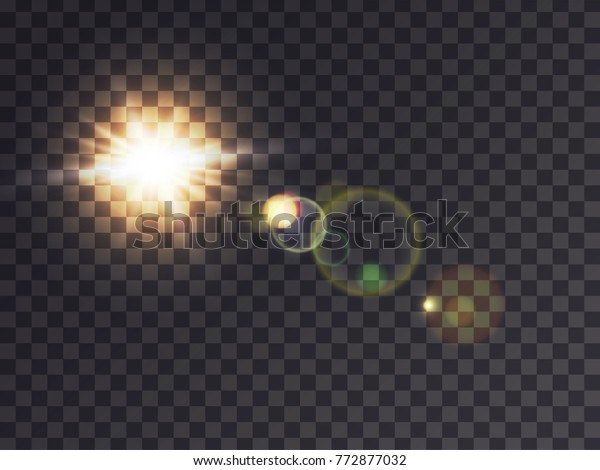 Bright Luminous Sun Light Effect Sunshine Stock Vector (Royalty Free ...
