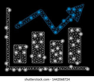 Bright Mesh Bar Chart Trend Glow Stock Vector (Royalty Free) 1442068724 | Shutterstock