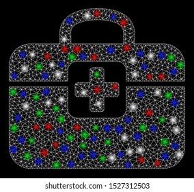Bright Mesh Medkit Glow Effect White Stock Vector (Royalty Free ...