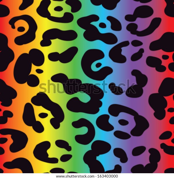 Bright Multicolored Leopard Spotted Background Seamlessly Stock Vector ...