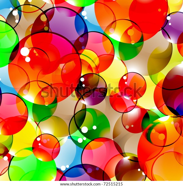 Bright Multicoloured Spheres Greetings Background Stock Vector (Royalty ...