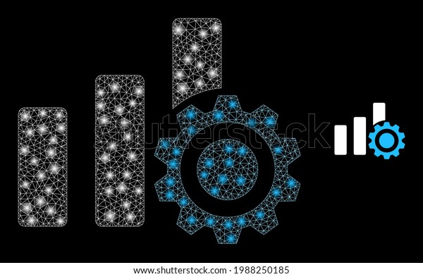 Bright Net Bar Chart Settings Lightspots Stock Vector (Royalty Free ...
