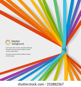 Bright Neutral Background Tapes Rainbow Vector Stock Vector (Royalty ...