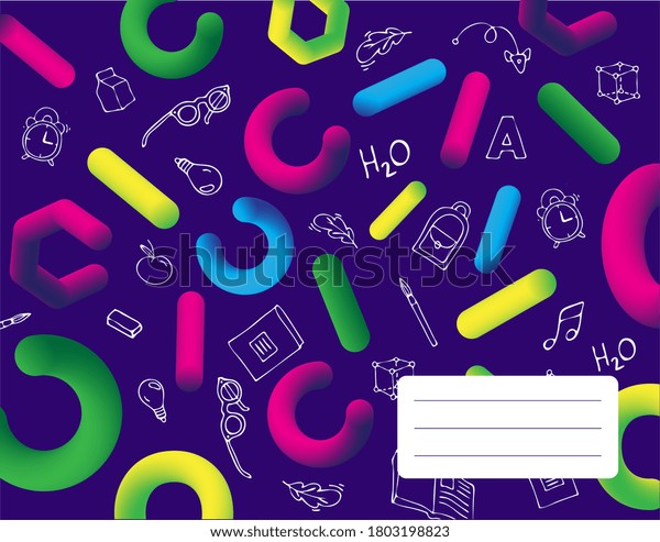 Bright Notebook Cover Vector Illustration Stock Vector (Royalty Free ...