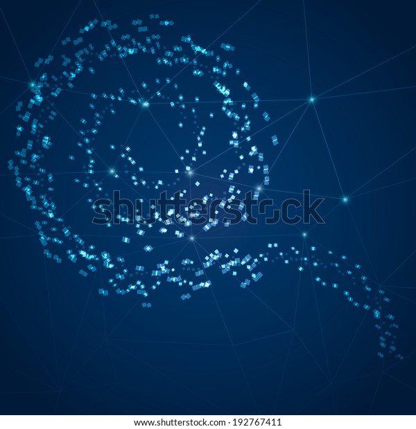 Bright Particle Fly Abstract Background Vector Stock Vector (Royalty ...