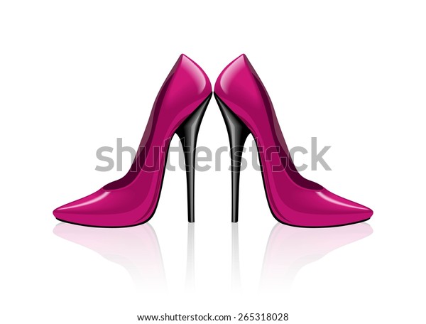 Bright Pink Shoes Vector Illustration Stock Vector (Royalty Free) 265318028