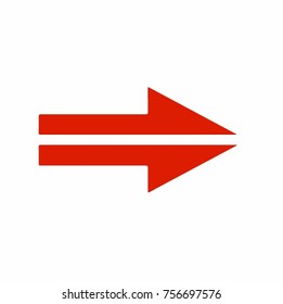 Vektor Stok Red Vector Arrow Shadow On White (Tanpa Royalti) 754663090 ...