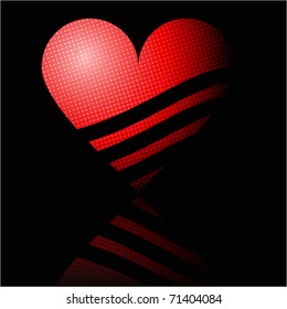 Bright Red Heart Vector Stock Vector (Royalty Free) 71404084 | Shutterstock