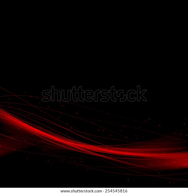 Bright Red Speed Swoosh Abstract Lines Stock Vector (Royalty Free ...