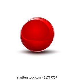 Bright Red Vector Ball Good Buttons Stock Vector (Royalty Free ...