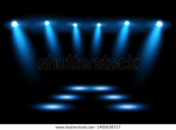 Bright Stadium Arena Lighting Spotlight Vector Stock Vector (Royalty ...