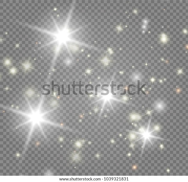 Bright Star On Transparent Background Vector 库存矢量图（免版税）1039321831
