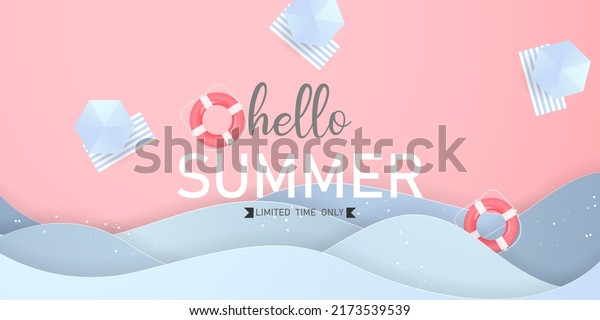 Bright Summer Background Design Tropical Beach Stock Vector (Royalty ...