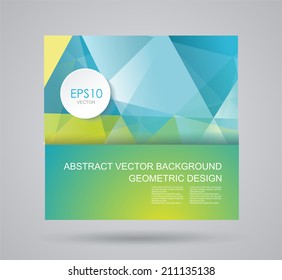 Bright Summer Card Abstract Geometric Background Stock Vector (Royalty ...