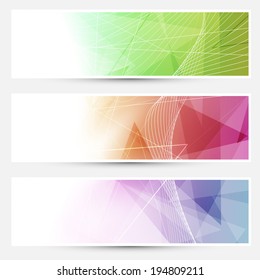 Bright Triangular Cards Swoosh Lines Vector Stock Vector (Royalty Free ...