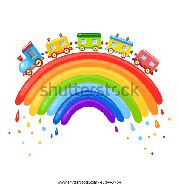 Bright Vector Baby Cartoon Train On Stock Vector (Royalty Free ...