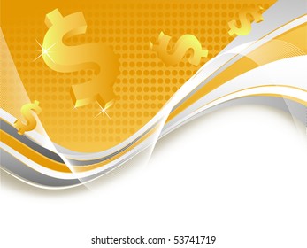 Bright Vector Background Dollars Signs Copy Stock Vector (Royalty Free ...