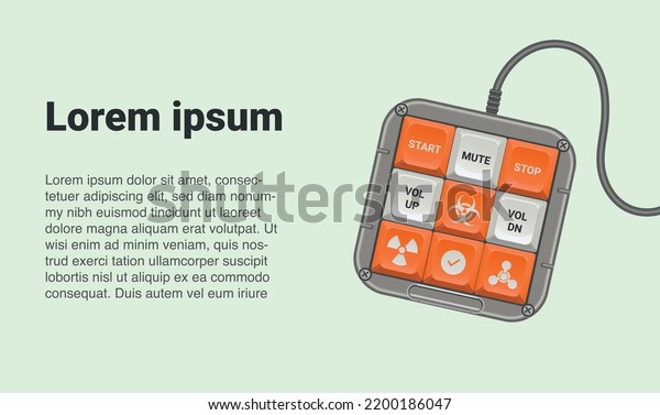 Bright Vector Banner Keyboard Nuclear Chemical Stock Vector (Royalty ...