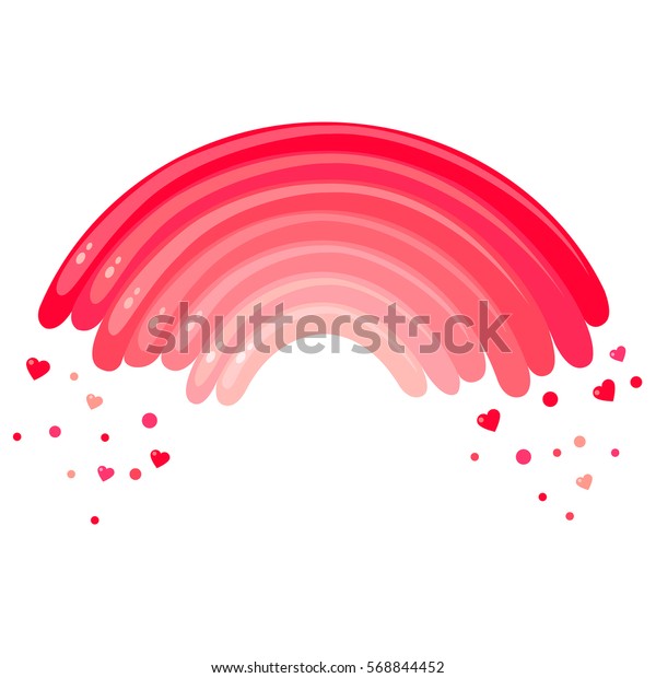 Bright Vector Pink Rainbow Hearts Spots Stock Vector (Royalty Free ...