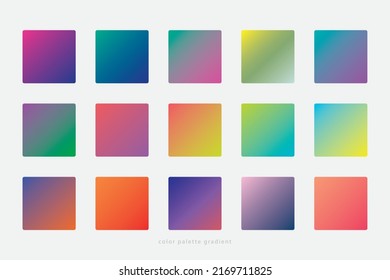 Bright Vibrant Set Gradients Background Collection Stock Vector ...