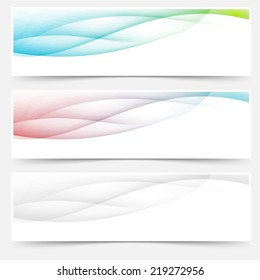 Bright Web Headers Footers Wave Swoosh Stock Vector (Royalty Free ...