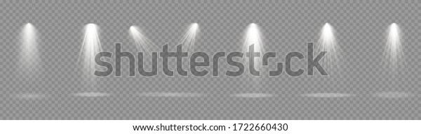 Bright White Lighting Spotlights Projector Light Stock Vector (Royalty ...