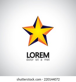 Bright Yellow Abstract Star Sign Symbol Stock Vector (Royalty Free ...