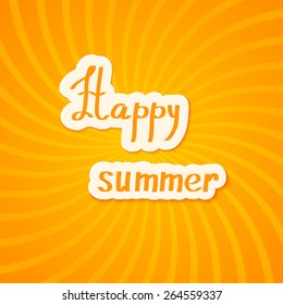 Bright Yellow Summer Background Happy Summer Stock Vector (Royalty Free ...