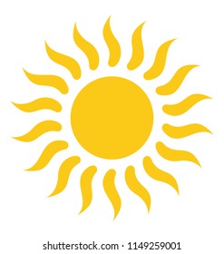 Bright Yellow Sun Fire Like Rays Stock Vector (Royalty Free) 1149259001 ...