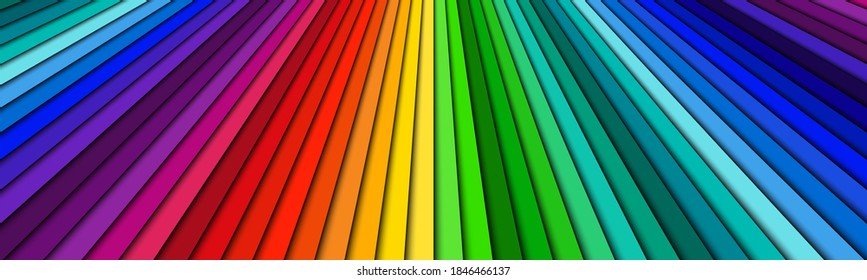 Brightly Colored Abstract Header Spectrum Lines Stock Vector (Royalty ...