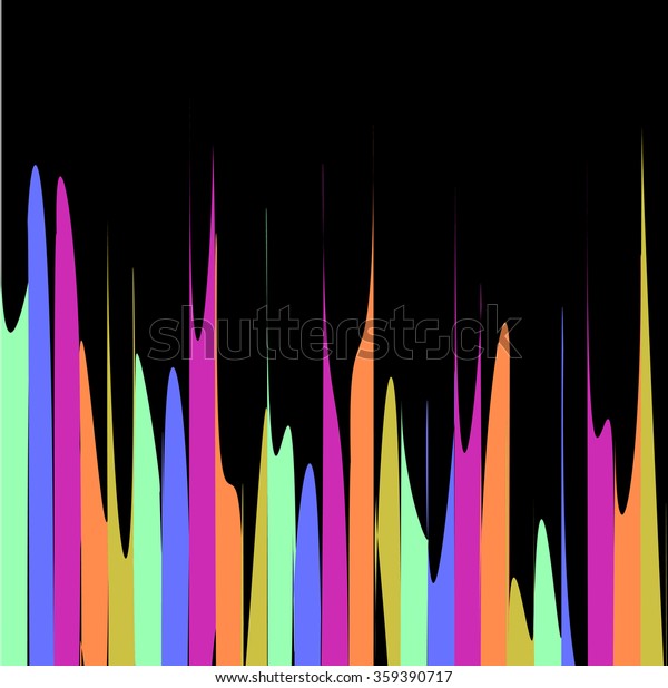 Brightly Colored Lines On Black Background Stock Vector (Royalty Free ...