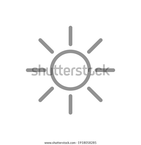 Brightness Icon Sun Light Symbol Isolated Stock Vector (Royalty Free ...