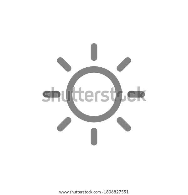 Brightness Icon Sun Line Symbol Isolated Stock Vector (Royalty Free ...