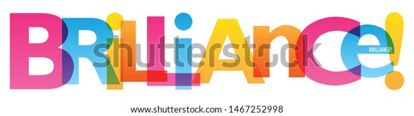 Brilliance Vector Colorful Typography Banner Stock Vector (Royalty Free ...