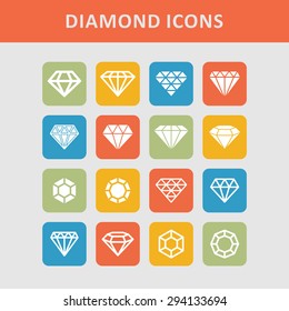 Brilliant Icon Set Stock Vector (Royalty Free) 294133850