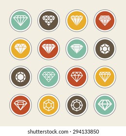 Brilliant Icon Set Stock Vector (Royalty Free) 294133850