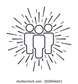 Brilliant Team Vector Illustration Isolated On Stock Vector (Royalty ...