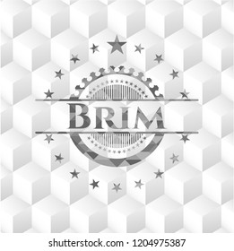 Brim Realistic Grey Emblem Cube White Stock Vector (Royalty Free ...