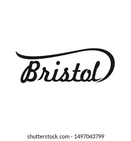 Bristol Script Logo Swoosh Symbol Icon: vector de stock (libre de ...